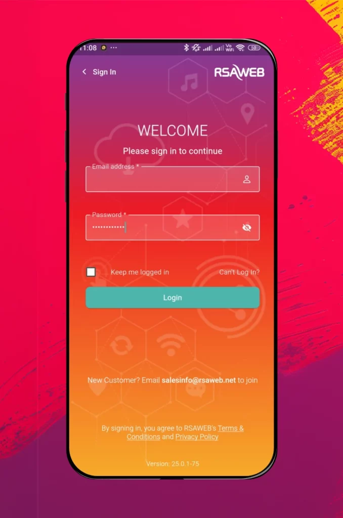 How to Log In to the RSAWEB Mobile App - RSAWEB Shop